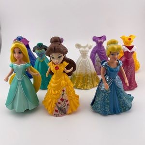 Disney | Toys | Princess Magic Clip Dresses Three Princess Dolls One ...